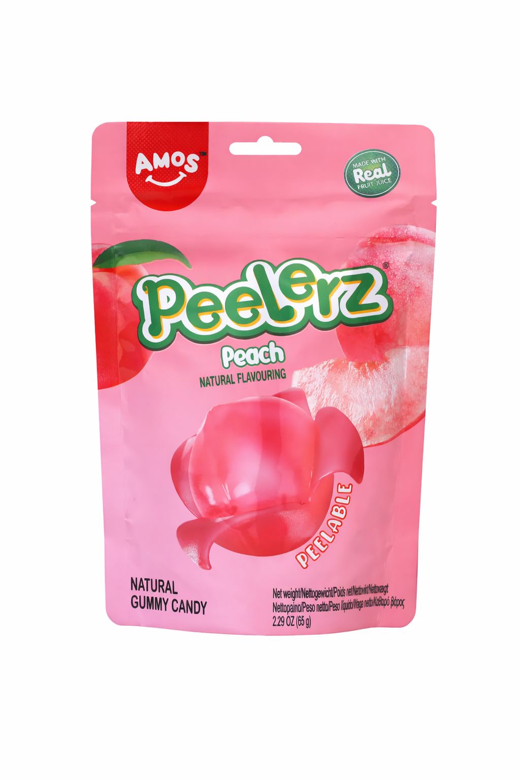 Amos Peelerz Gummy Peach 65g – Pelsnoepje Perzik | The Candyshop ...